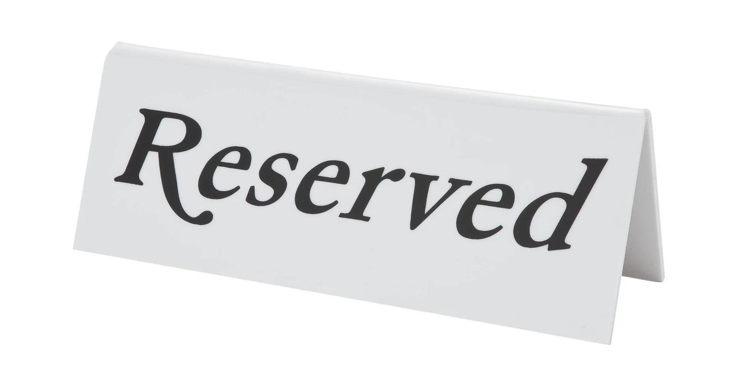 Foglalt tábla 120x38 mm műanyag - RESERVED felirattal