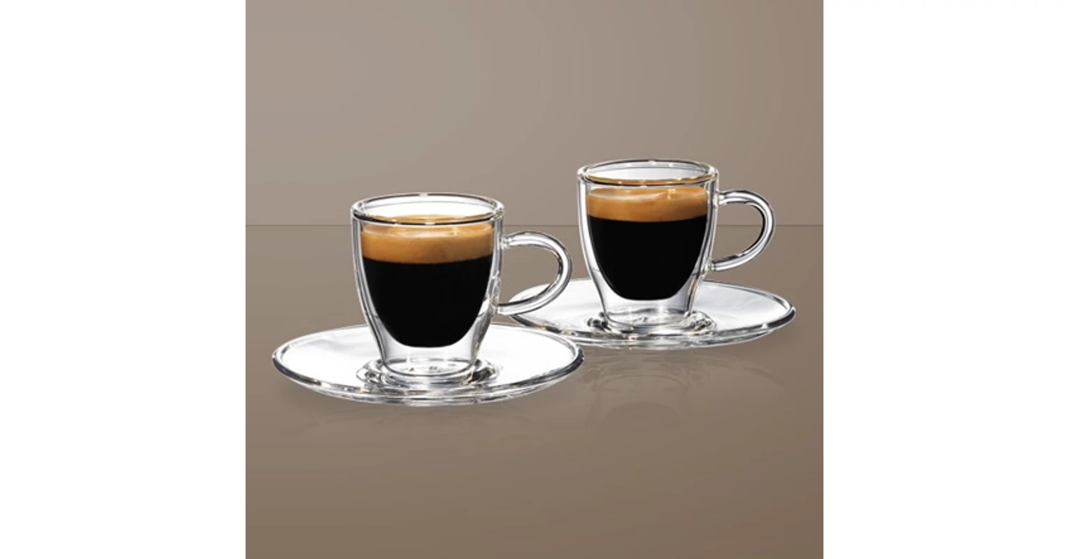 Thermo duplafalú Enjoy espresso pohár 80 ml & tányér
